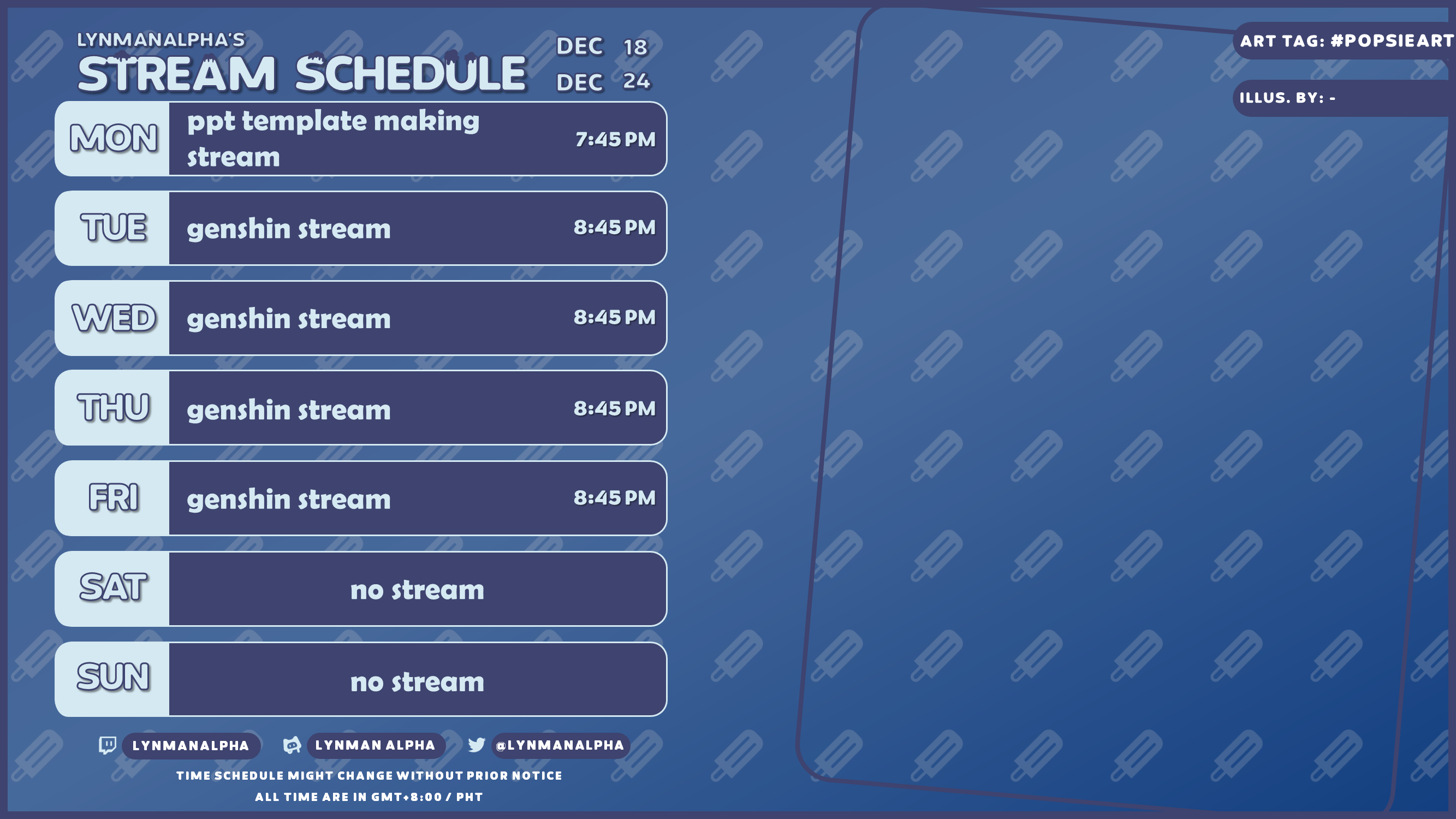 STREAM SCHEDULE FOR THIS WEEK! [12/18 - 12/24] | HoYoLAB