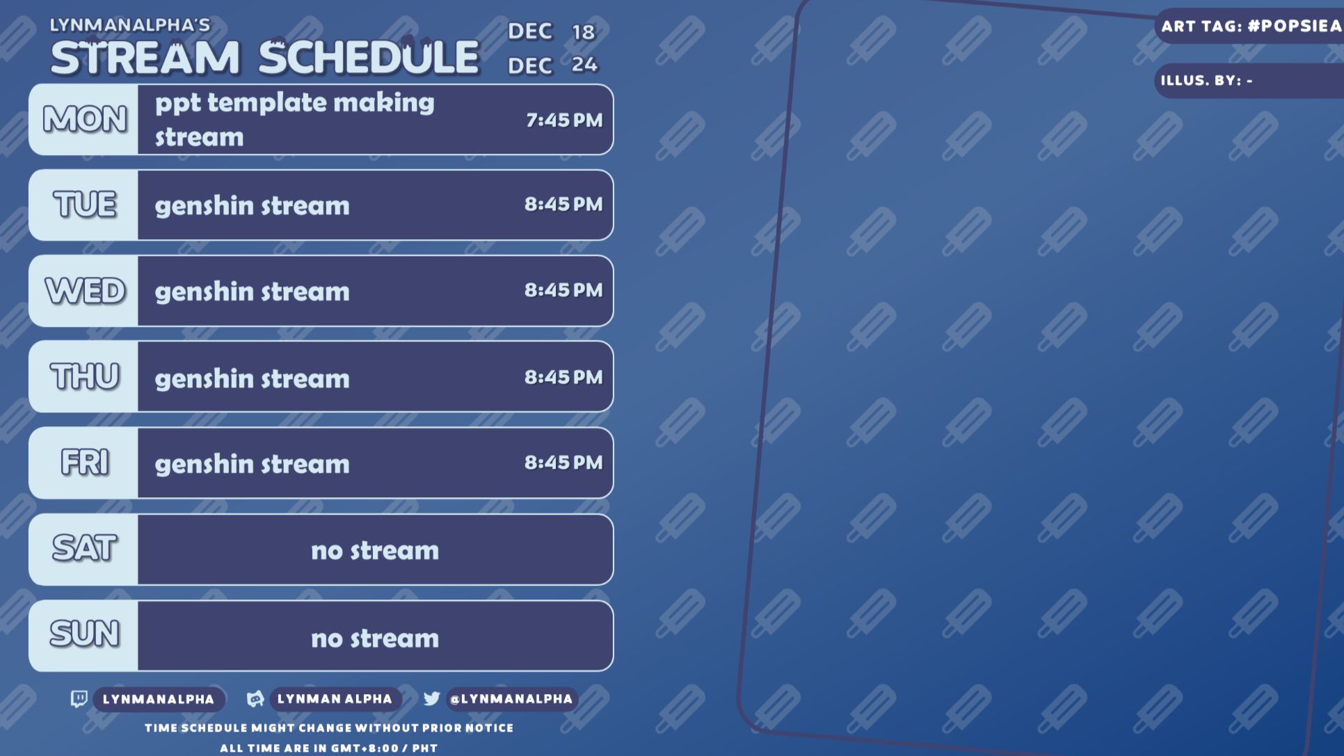 STREAM SCHEDULE FOR THIS WEEK! [12/18 - 12/24] | HoYoLAB