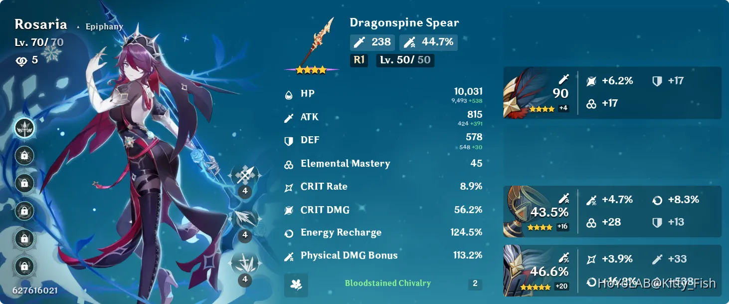 Physical Rosaria Build WIP !! Genshin Impact | HoYoLAB