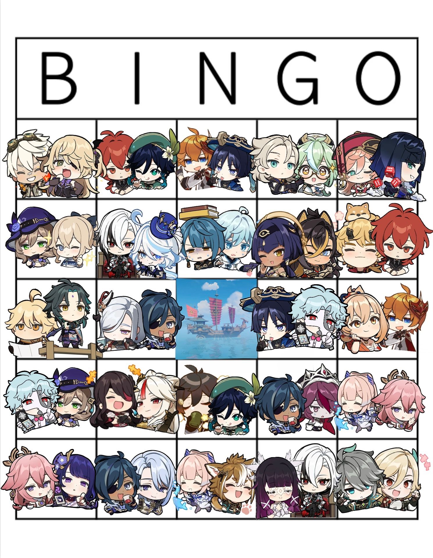 Ship Bingo!!! Genshin Impact | HoYoLAB