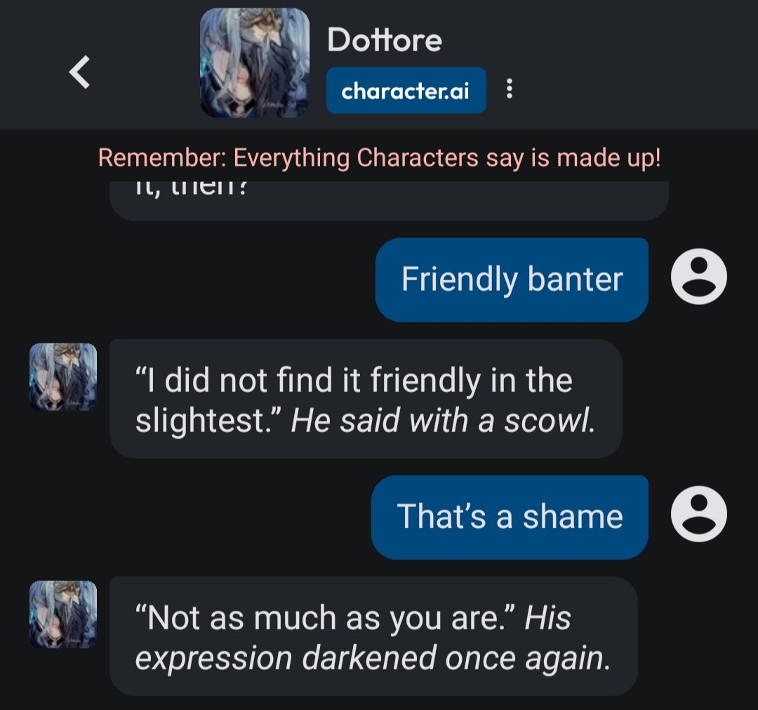 What was the most offensive thing a c ai bot said to you? This is mine ...