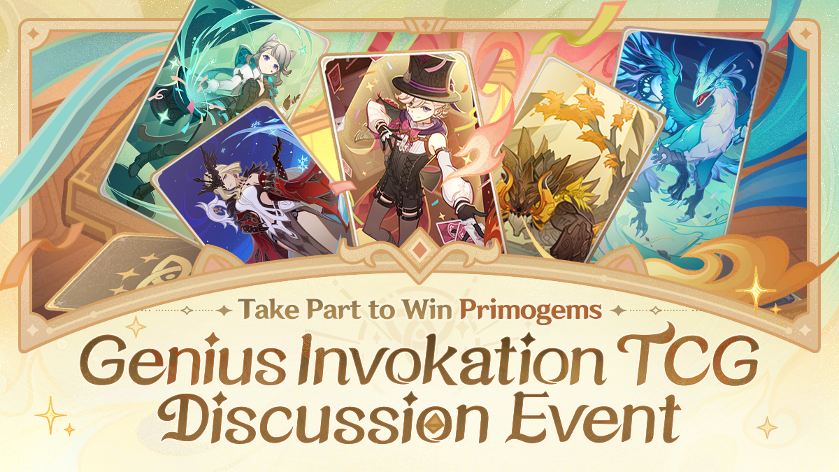 Primogem Rewards: Share Genius Invokation TCG Deck Sharing Codes to Win Primogems Genshin Impact ...