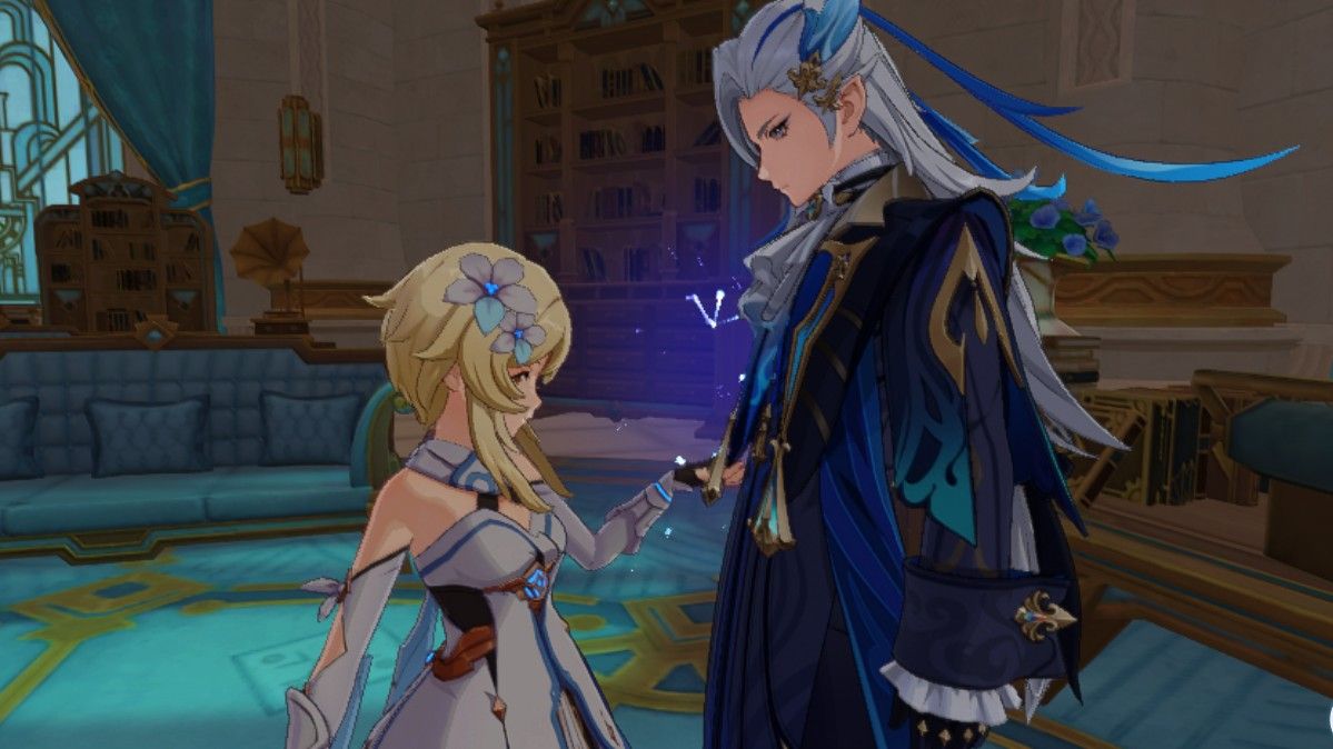 Lip Biting (Neuvillette x Lumine One Shot) Genshin Impact | HoYoLAB