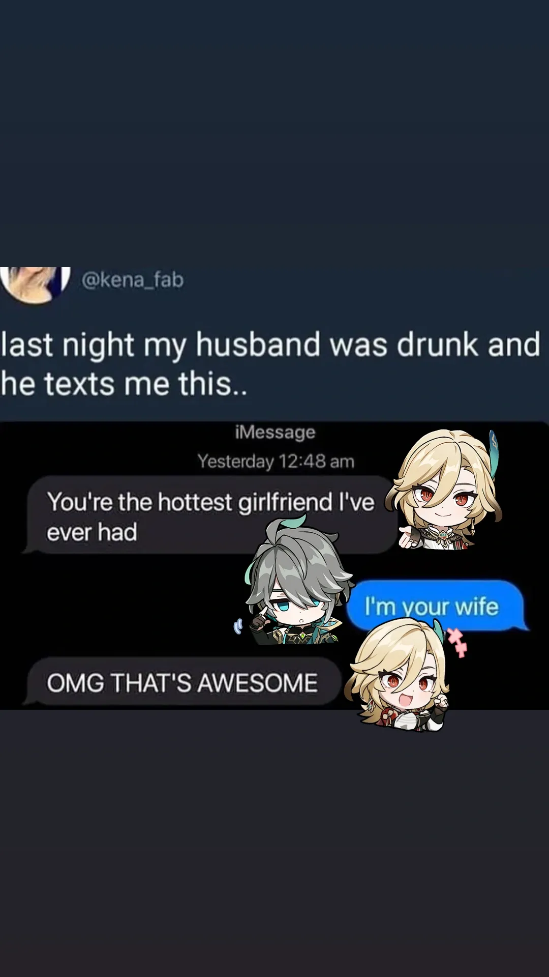 some Kaveh and Alhaitham text post memes Genshin Impact | HoYoLAB