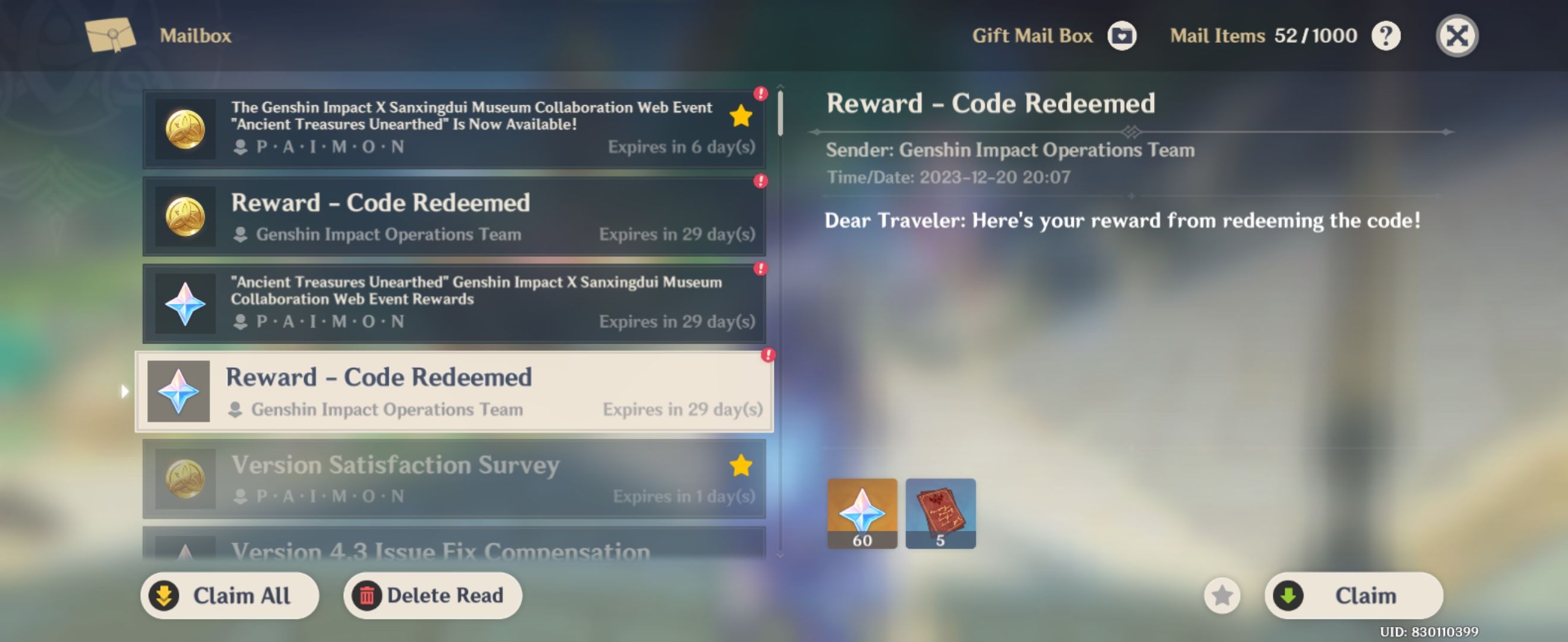 New Redemption Codes Genshin Impact | HoYoLAB