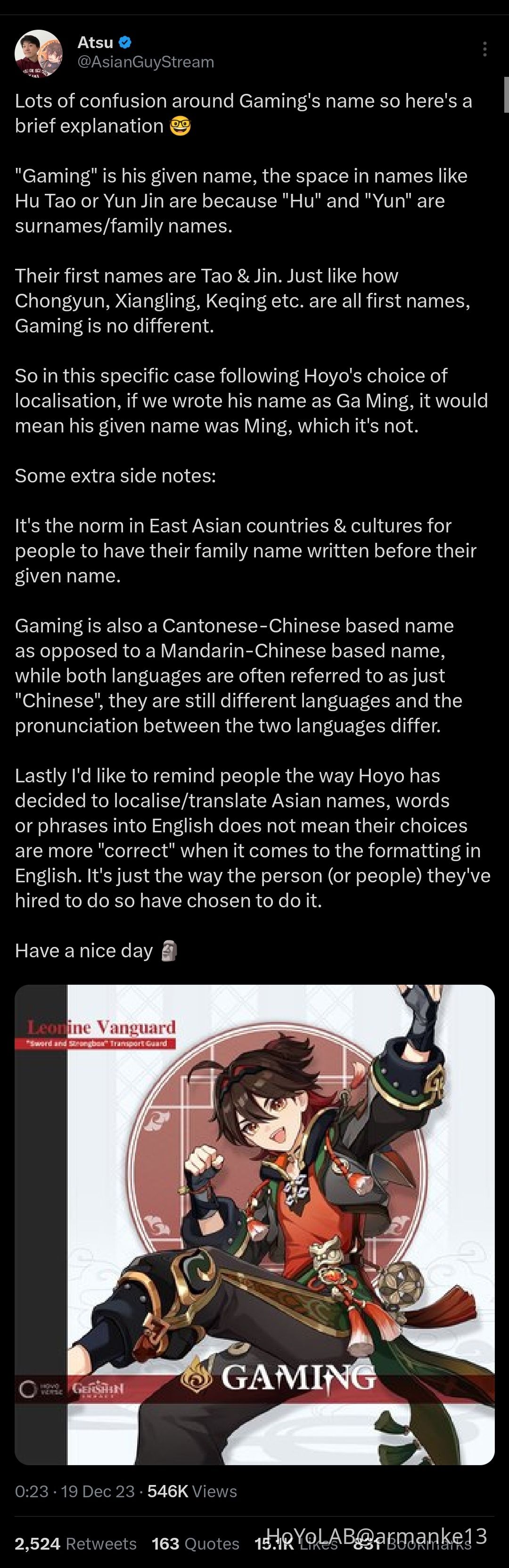 why gaming not ga ming or ga-ming Genshin Impact | HoYoLAB