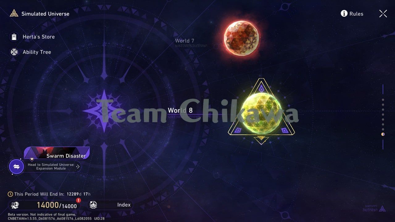 Simulated Universe new UI (via c2tr/Team Chikawa) Honkai: Star Rail ...