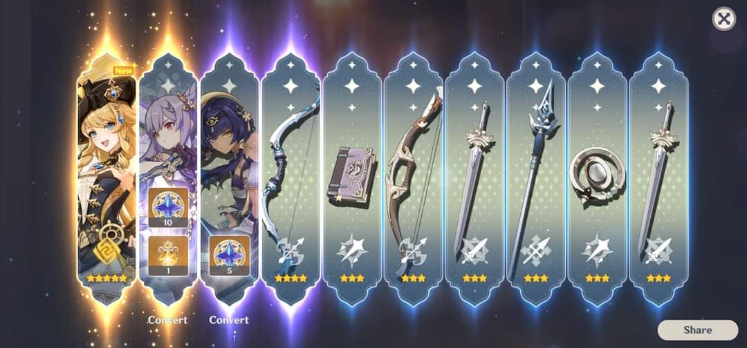 My 16th Pull for Navia and my pulls from the past 4 years Genshin ...