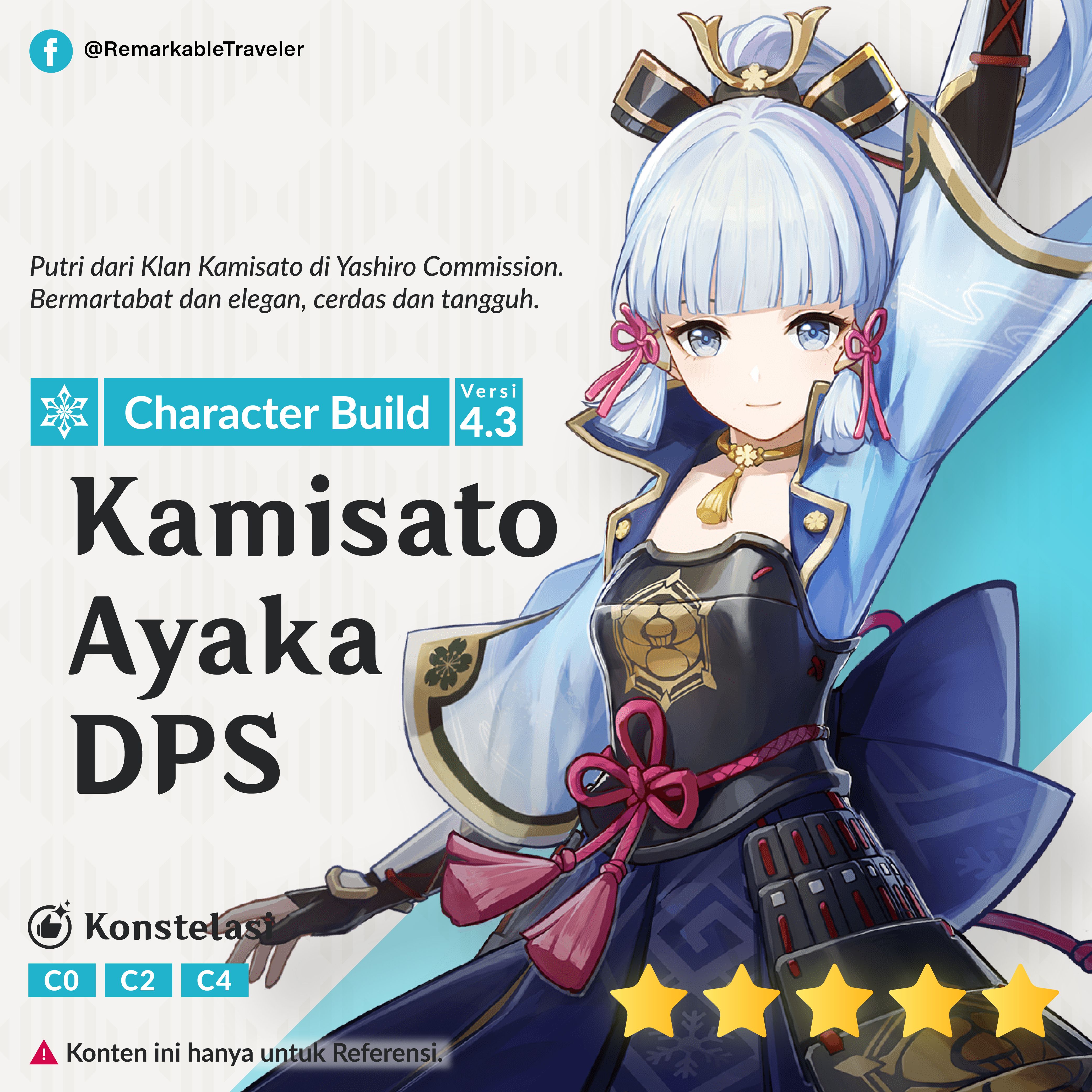 [Mini Guide] Character Build: Kamisato Ayaka DPS [Build Karakter Ayaka - Panduan Ayaka Versi 4.3 ...