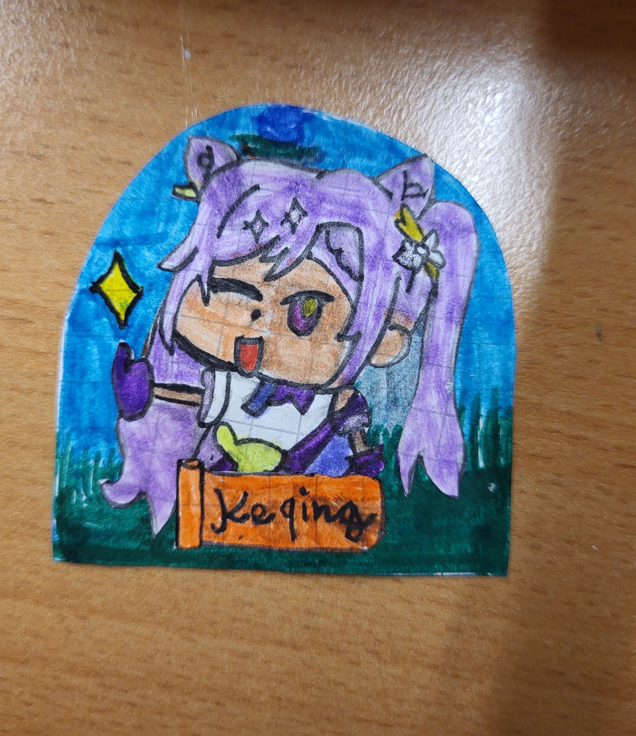 Made a Keqing card! Genshin Impact | HoYoLAB