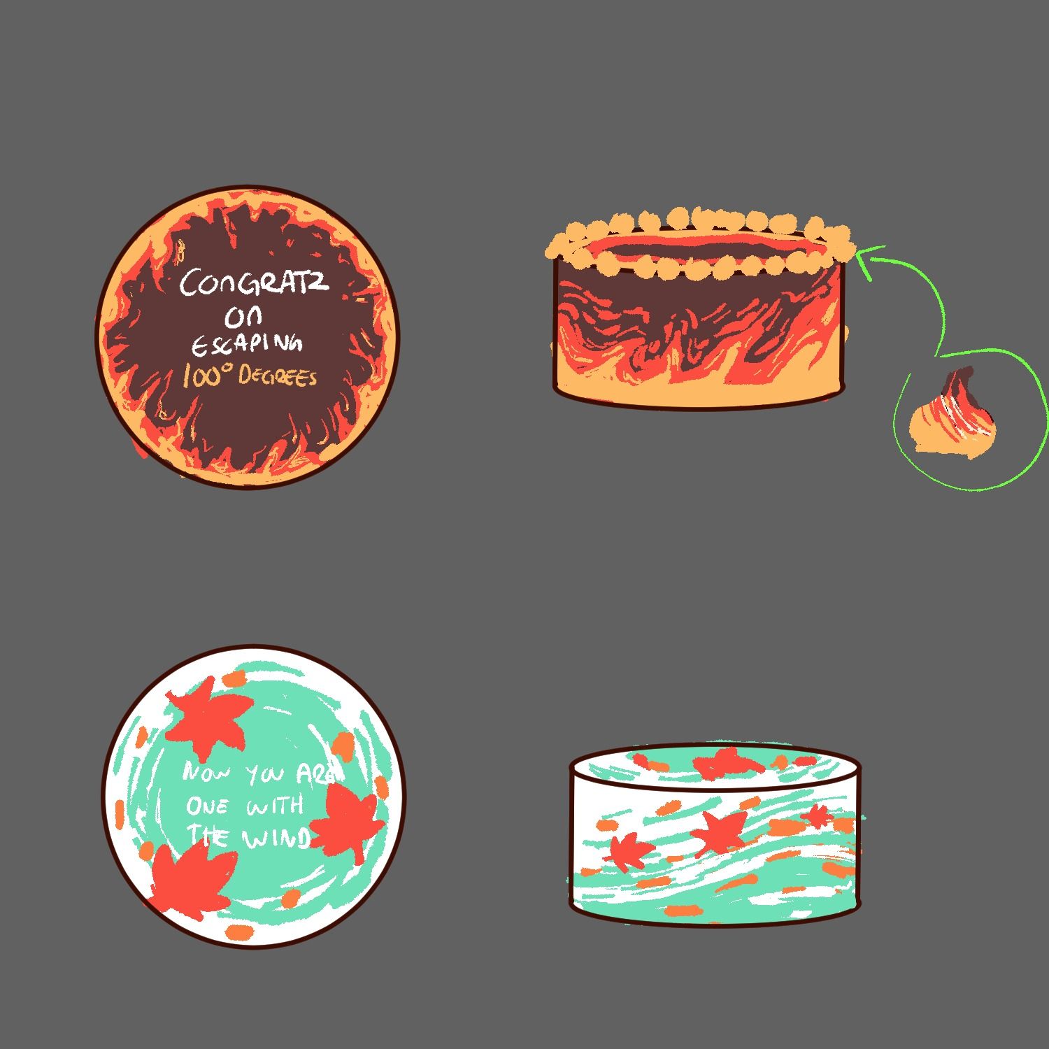 Diluc and Kazuha cake for my graduated bestie @SnowParody ! Genshin ...