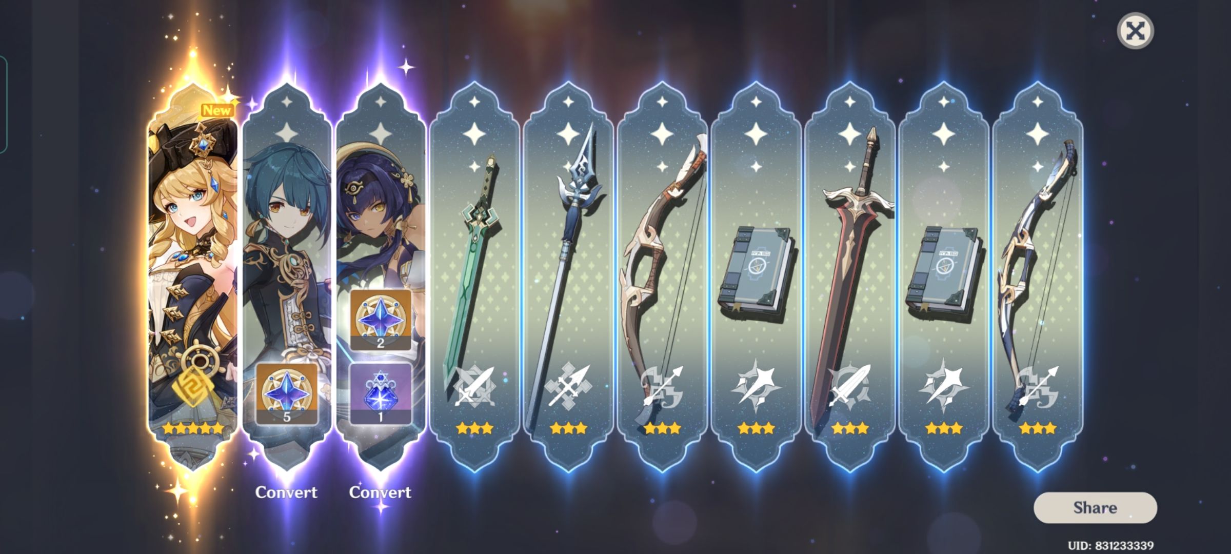 I won 4 50/50 5-star pulls in a row for the first time Genshin Impact ...