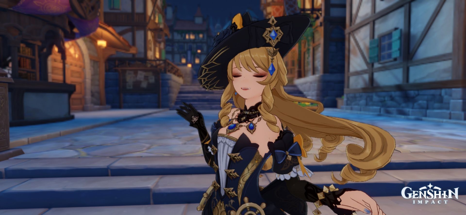 Not me taking pictures of Navia every time she does her idle Genshin ...