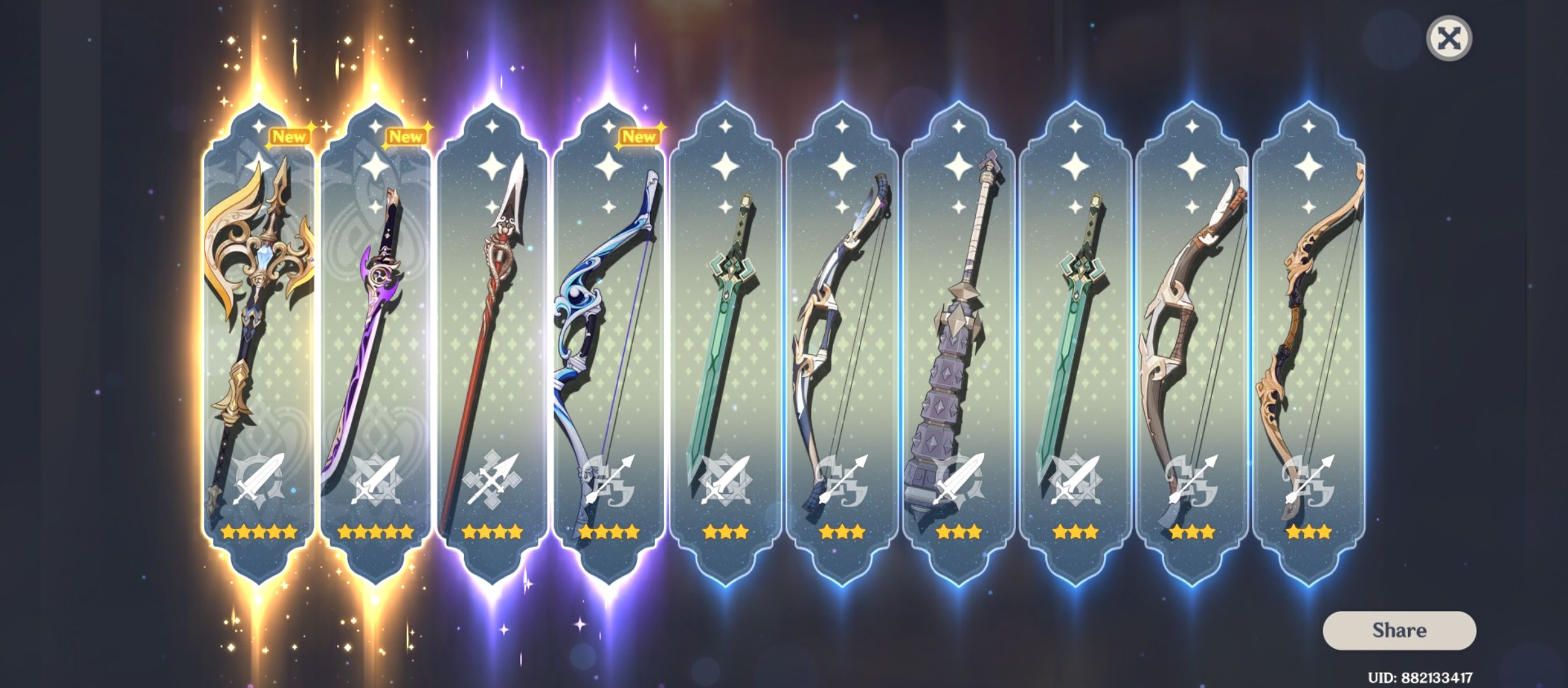 my first double five Star weapon Genshin Impact | HoYoLAB