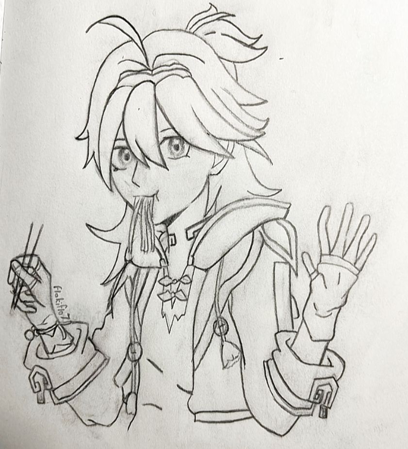 Ga-Ming drawing Genshin Impact | HoYoLAB