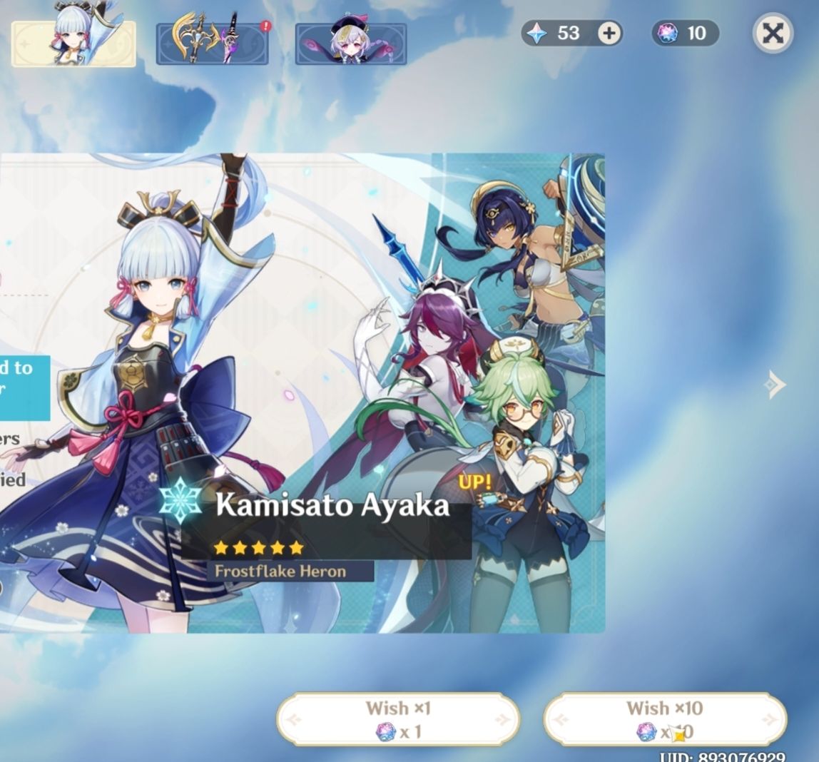 AYAKA MY LOVE thanks for choosing me this poor F2P ACCOUNT Genshin Impact | HoYoLAB