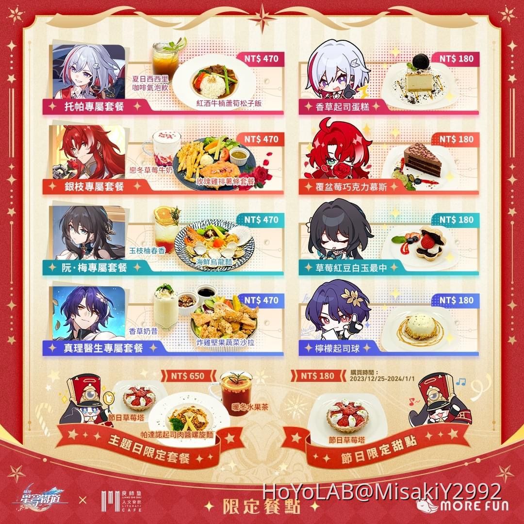 【For sharing purposes only】Honkai Star Rail TW cafe collaboration ...