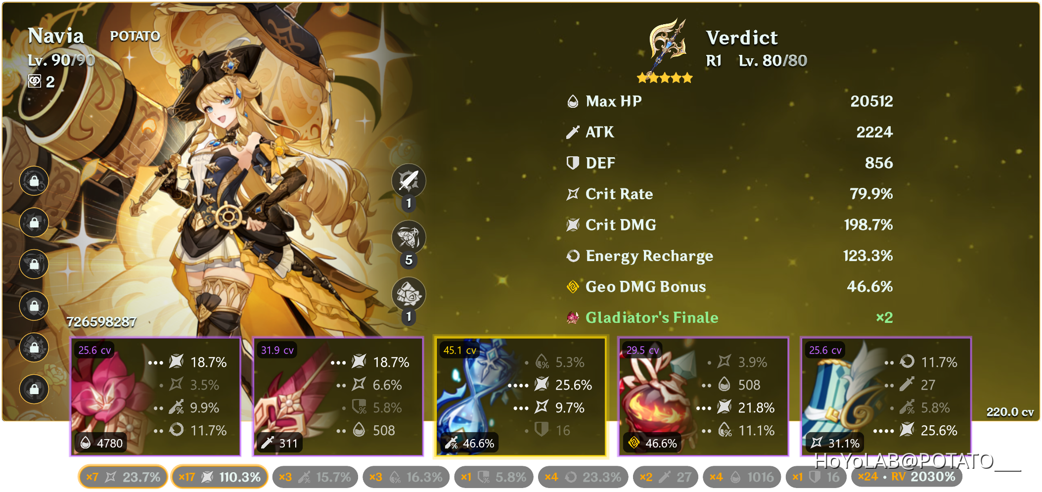 New highest crit dmg using NAVIA Genshin Impact | HoYoLAB