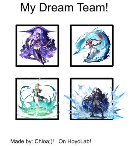 My Dream Team Template made by @Chloa:) (on hoyolab) Genshin Impact ...
