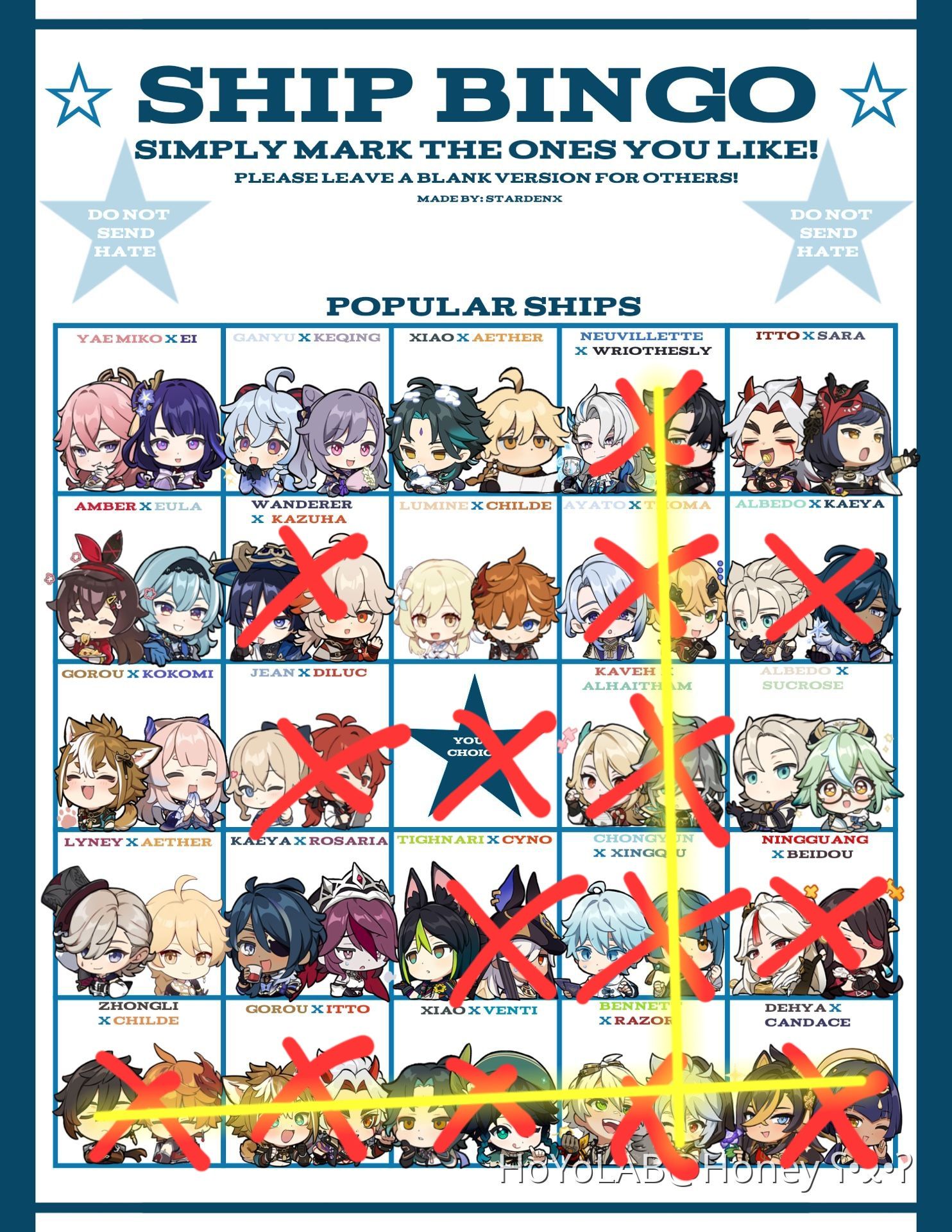 Ship Bingo 👍 | HoYoLAB
