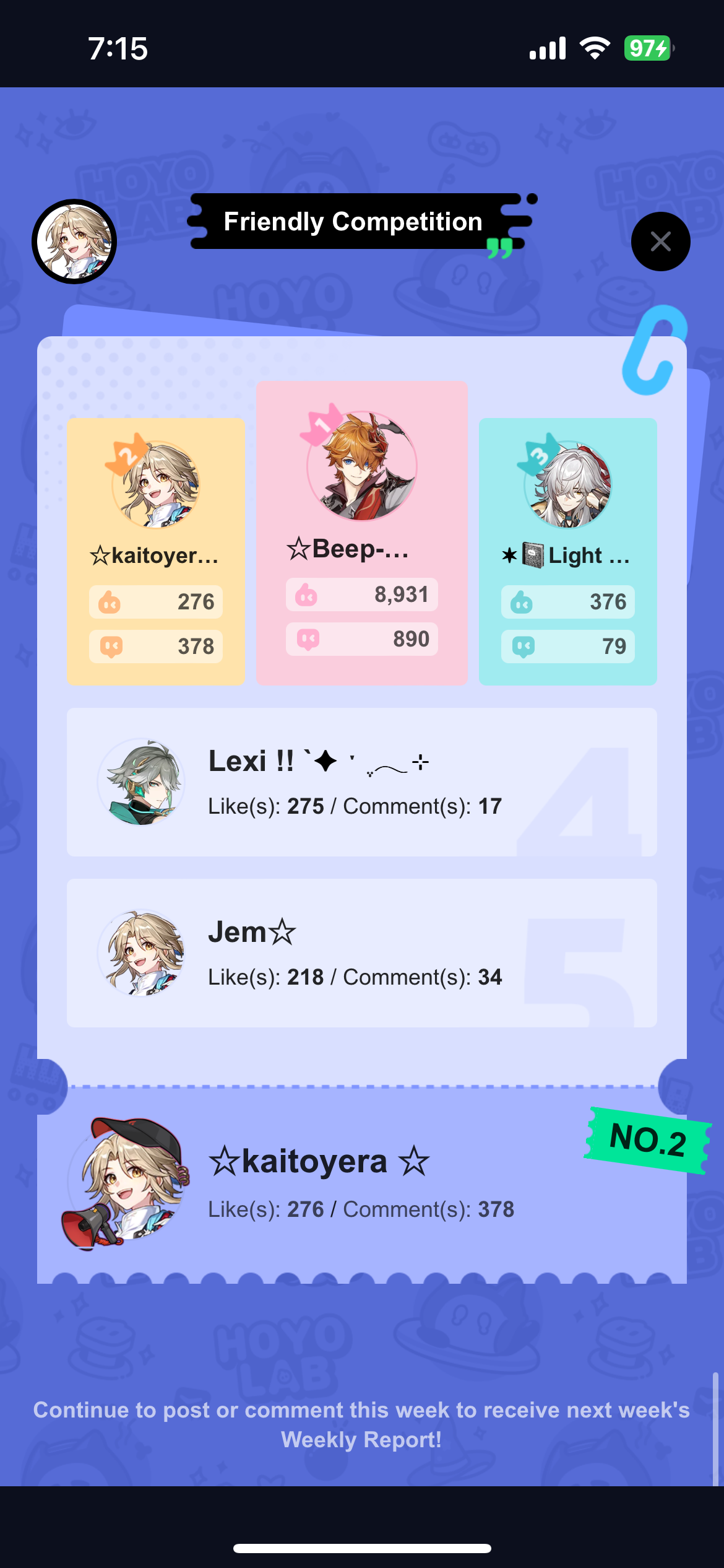 I’m so confused what is the “friendly competition” 🥲 | HoYoLAB