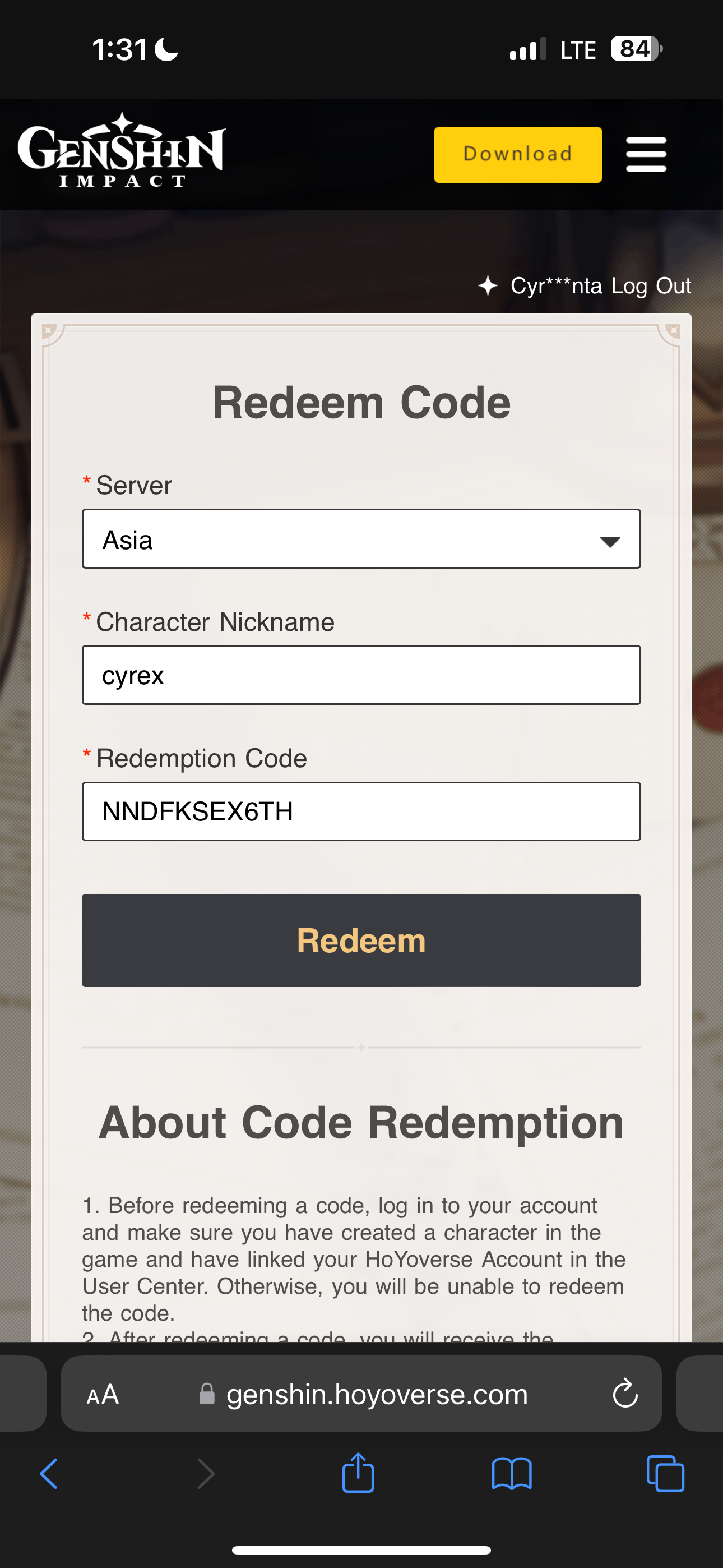 Codes Genshin Impact | HoYoLAB
