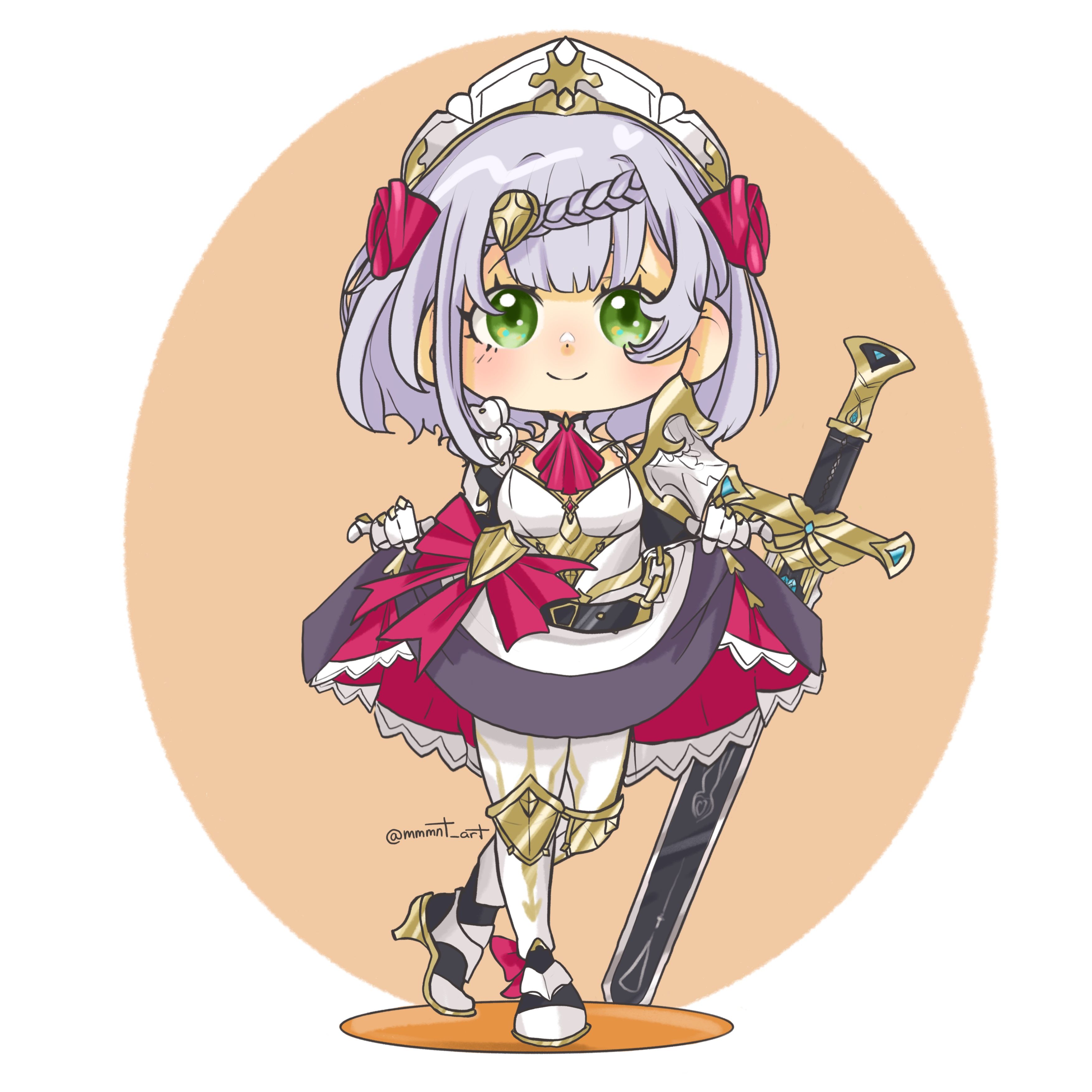 “Leave it to me!” Chibi Noelle fanart! Genshin Impact | HoYoLAB