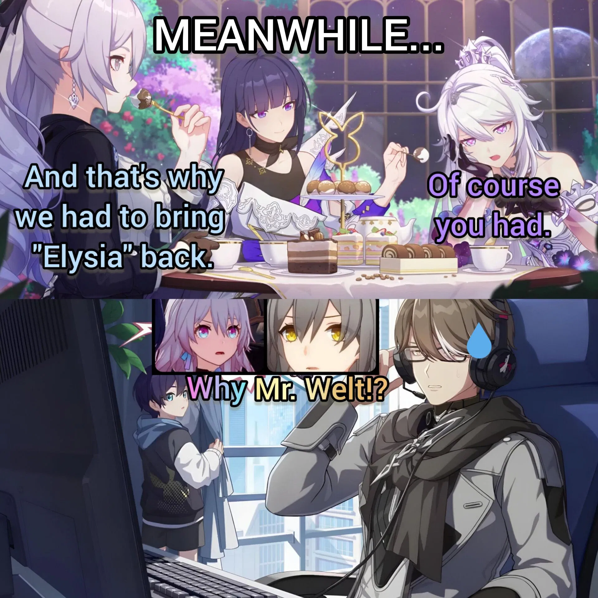 [HI3 Spoiler Alert] Ruan Mei has discovered that March 7th's Expy ...