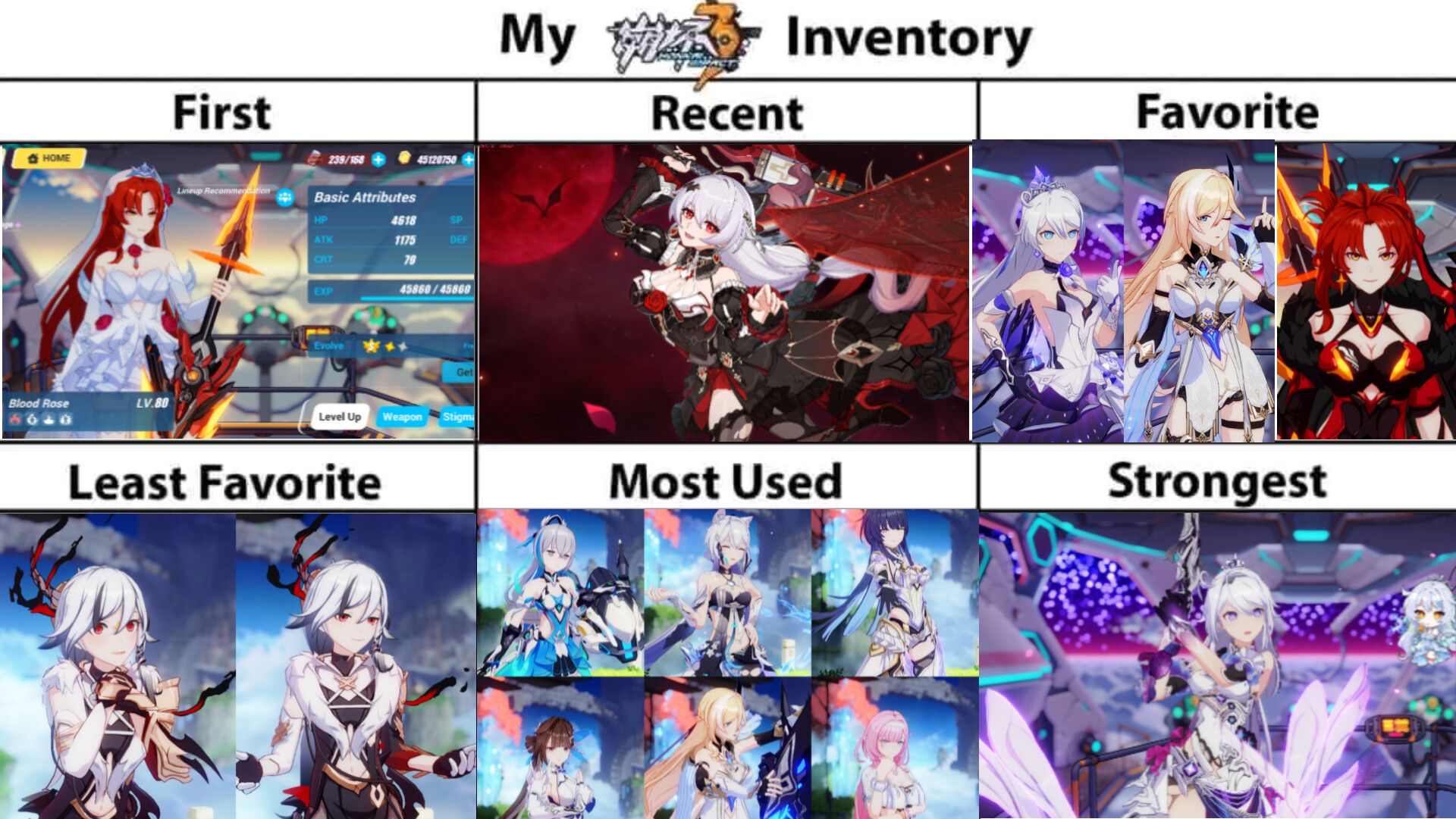 My Honkai Impact 3rd S Rank Inventory (60k Likes Special) Honkai Impact ...
