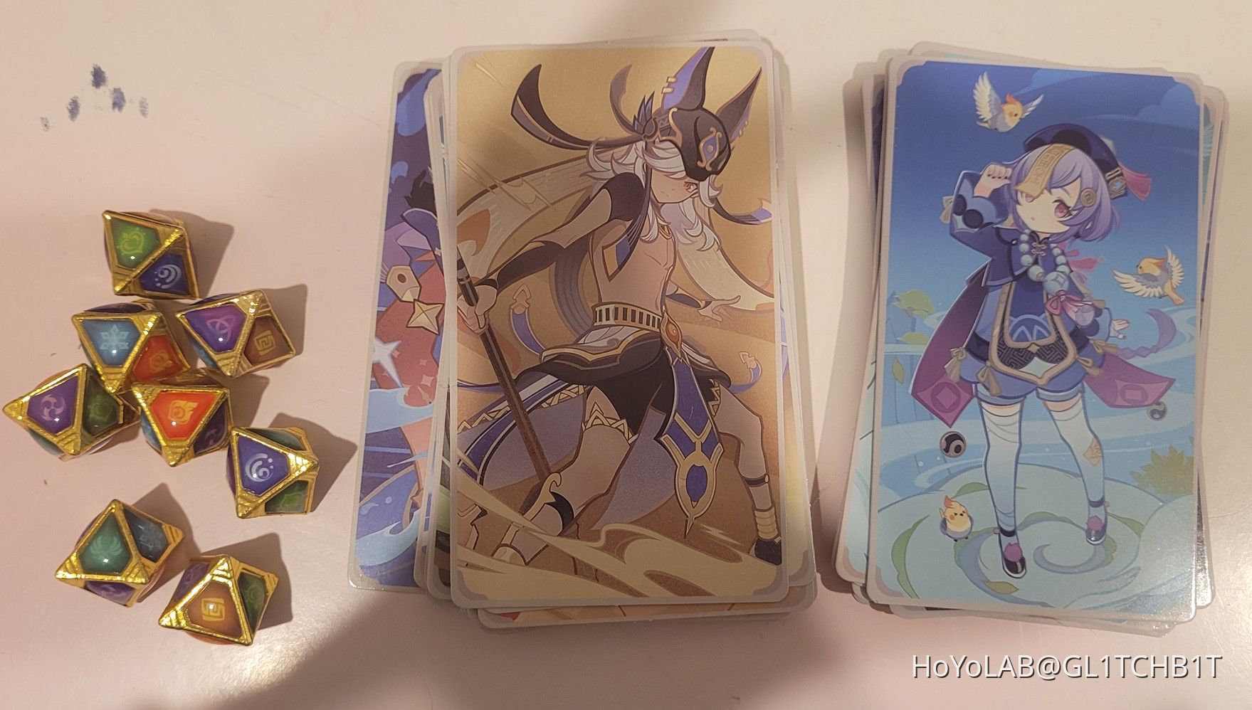 I got Genius Invocation TCG Cards and dice! Genshin Impact | HoYoLAB