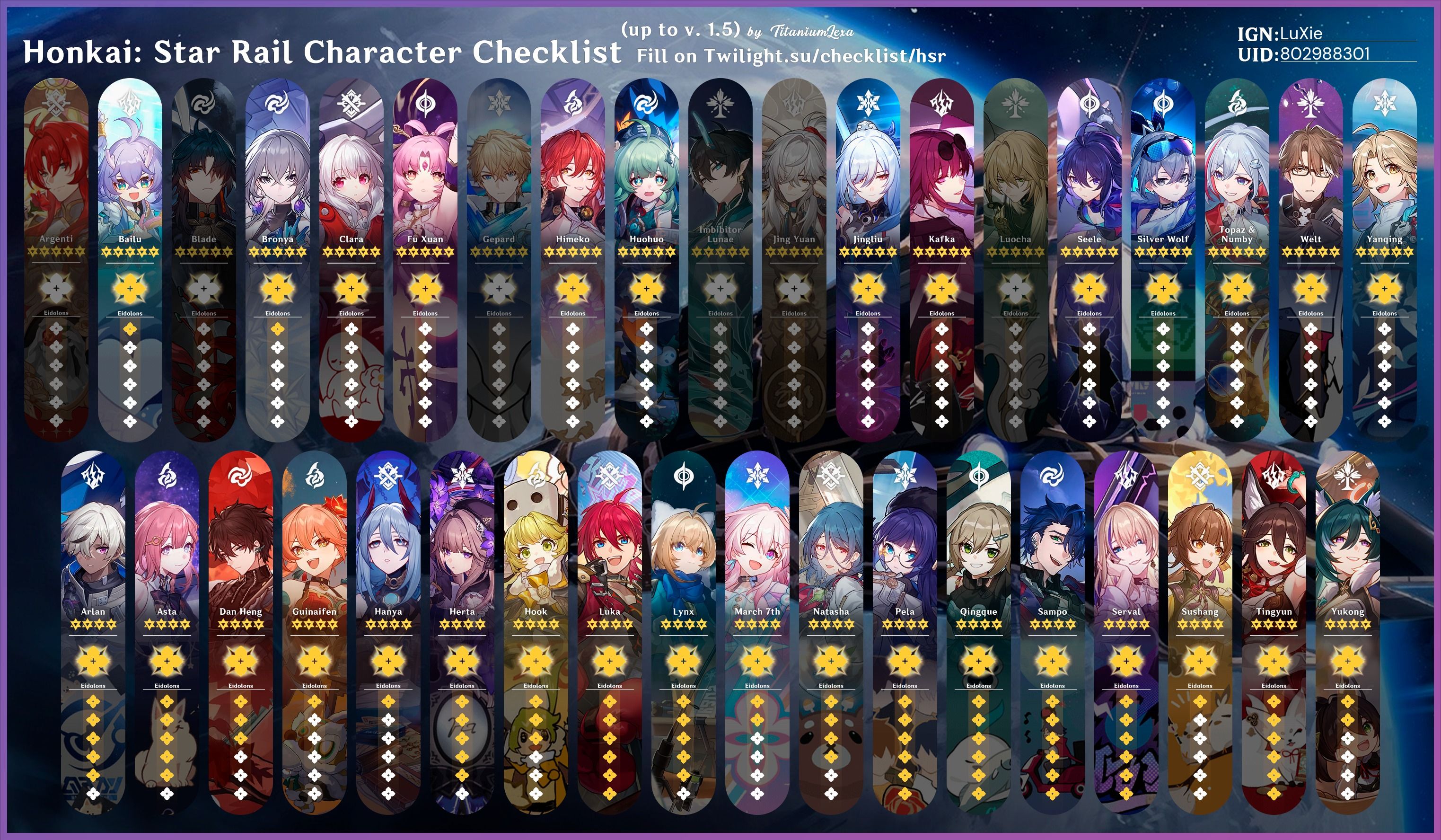 HSR characters i had so far... Honkai: Star Rail | HoYoLAB