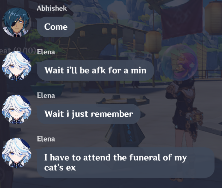 why is the pfp and the reason is something she would say lol Genshin ...