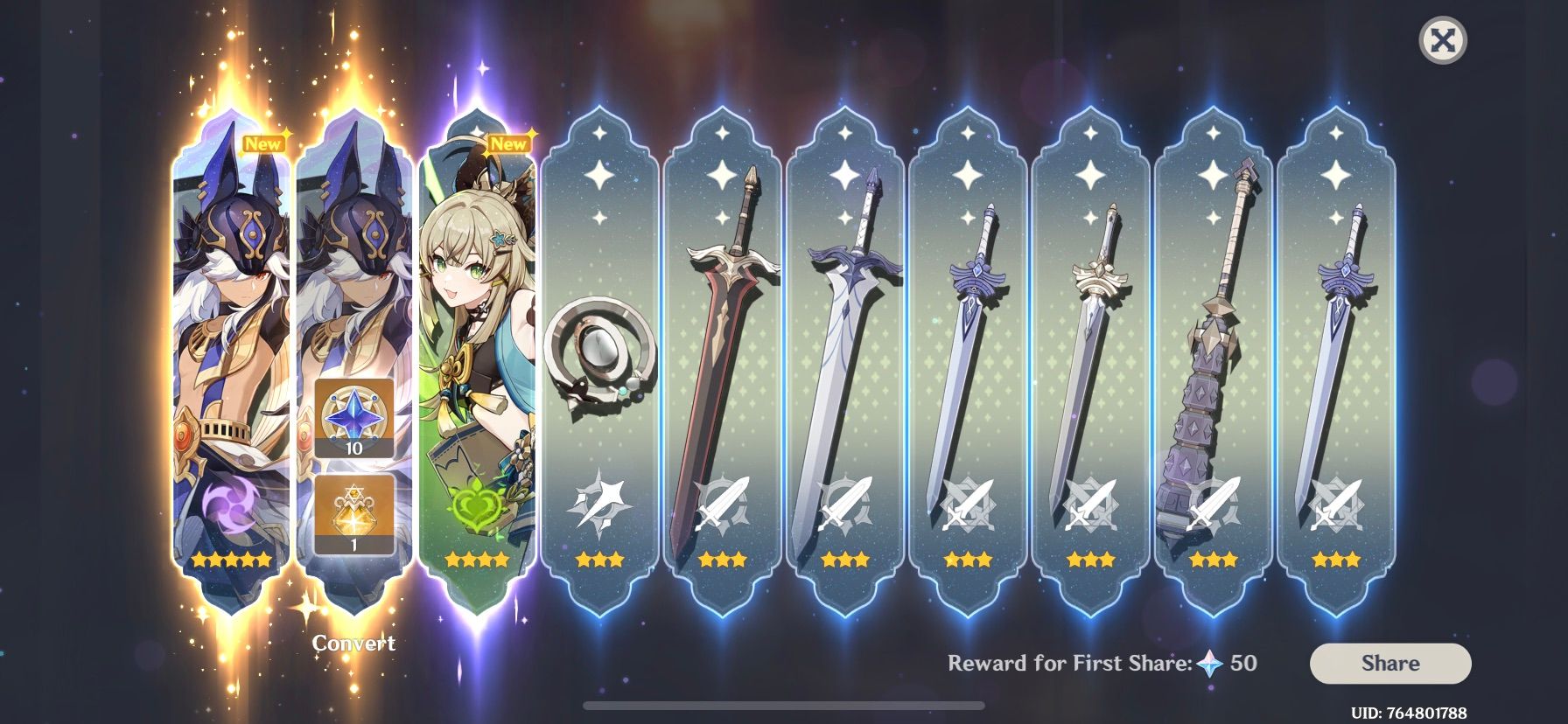 First 5 star pull Genshin Impact | HoYoLAB