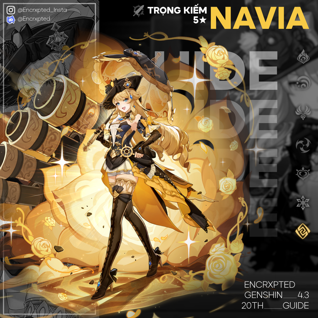 [Genshin v4.3] Hướng Dẫn Xây Dựng Nhân Vật - Navia // Bánh Lái Hoa Lệ 🌹💛 Genshin Impact | HoYoLAB