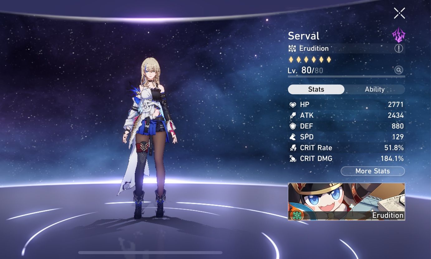 Serval build on progress Honkai: Star Rail | HoYoLAB