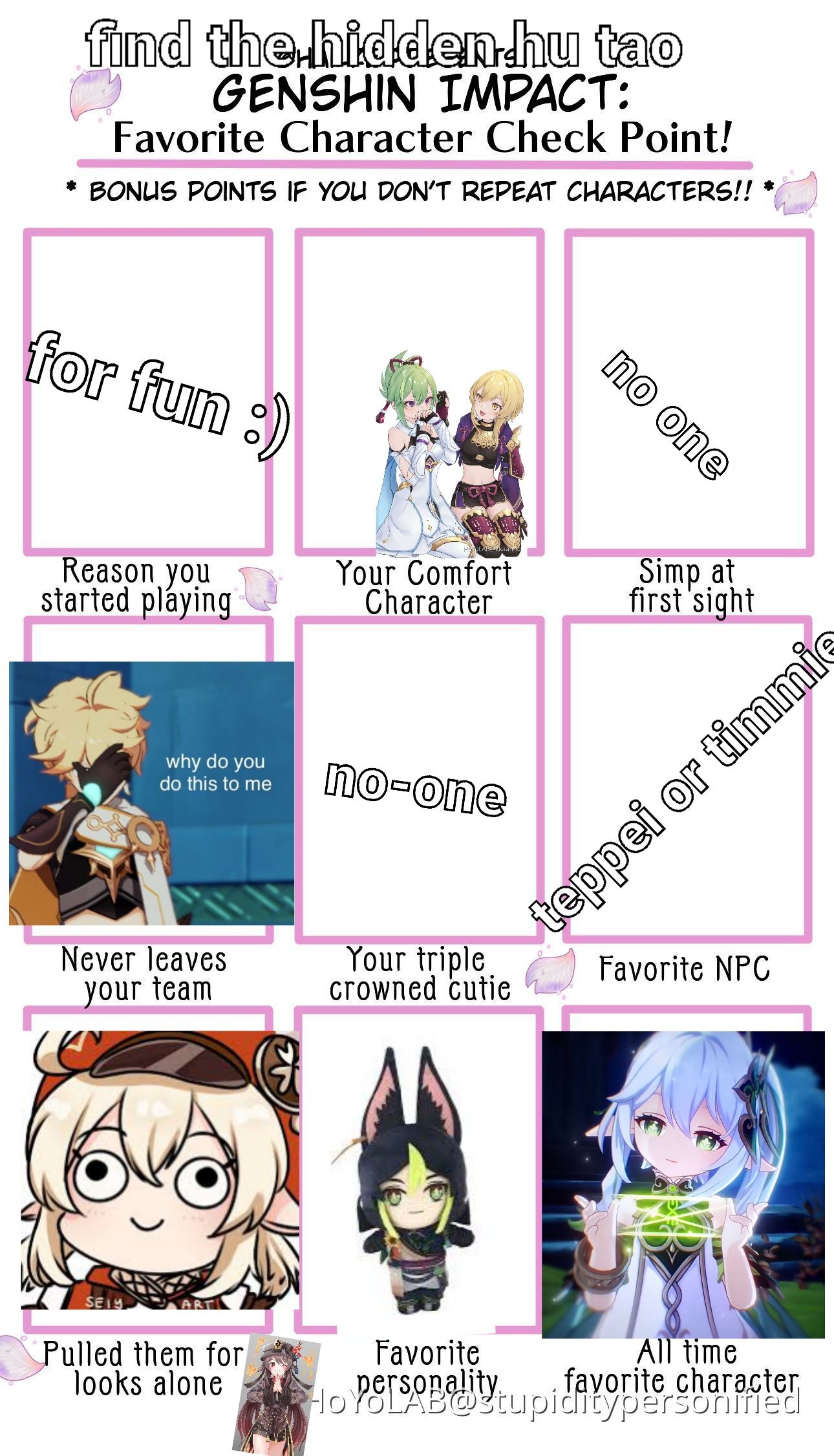 favorite character check point :) Genshin Impact | HoYoLAB