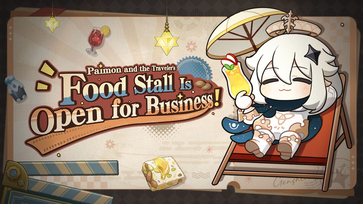 Paimon and the Traveler's Food Stall Is Open for Business! Genshin ...