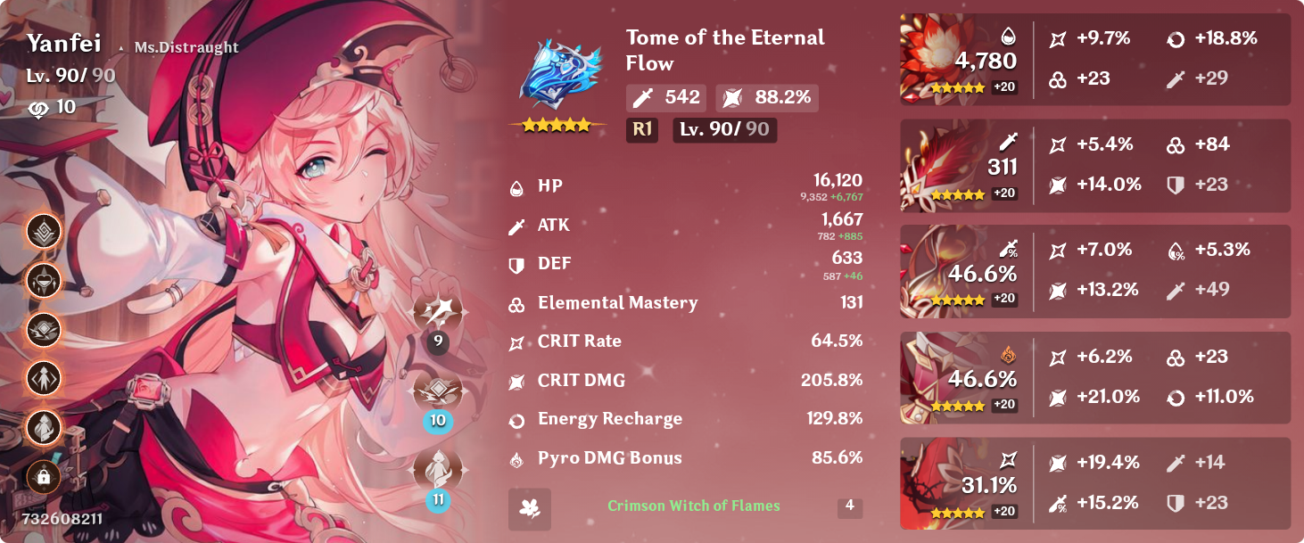 My Yanfei build Genshin Impact | HoYoLAB