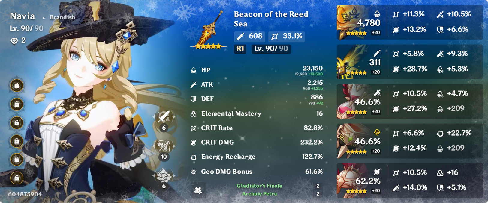 Are you ready for Navia in 4.3 update? This is my current build Genshin ...