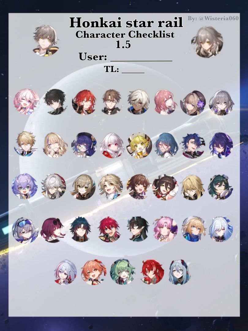 Honkai Character Collection Sheet! Honkai: Star Rail | HoYoLAB