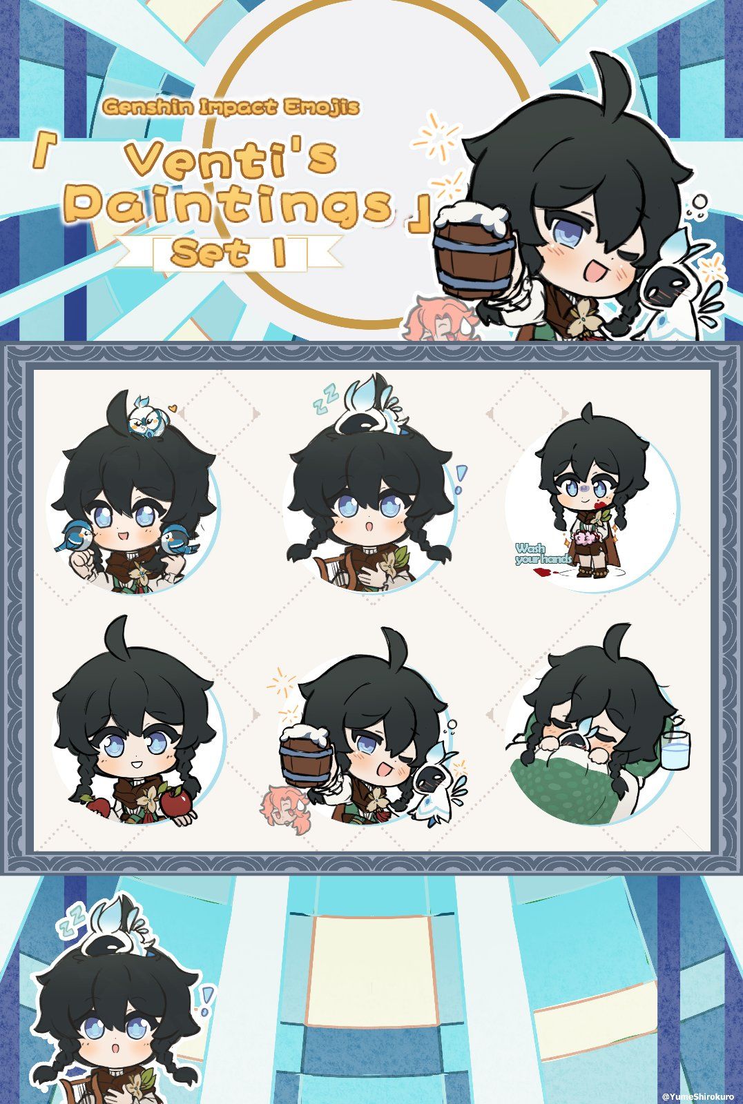 Venti's Paintings I Emojis! Genshin Impact | HoYoLAB