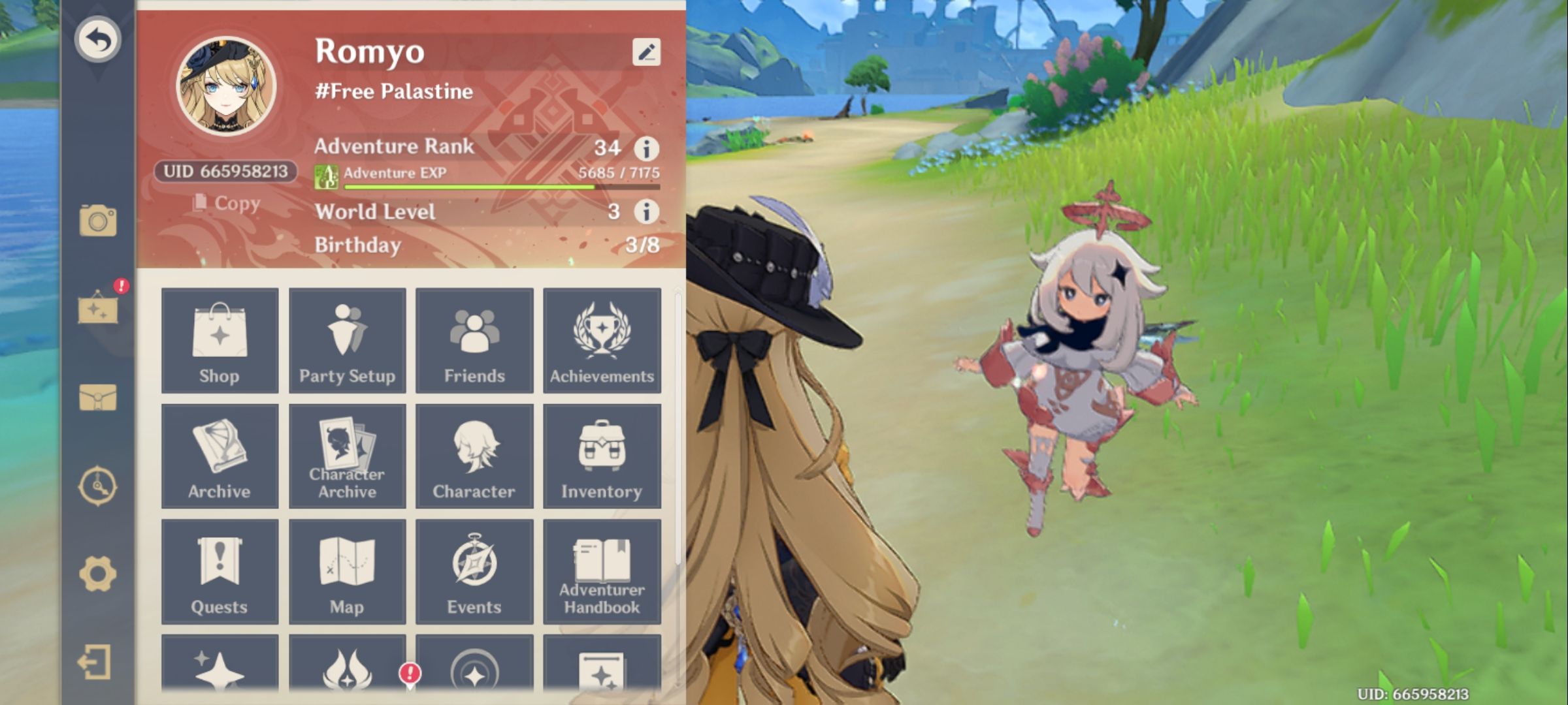 My Navia build in second account at AR34 Genshin Impact | HoYoLAB