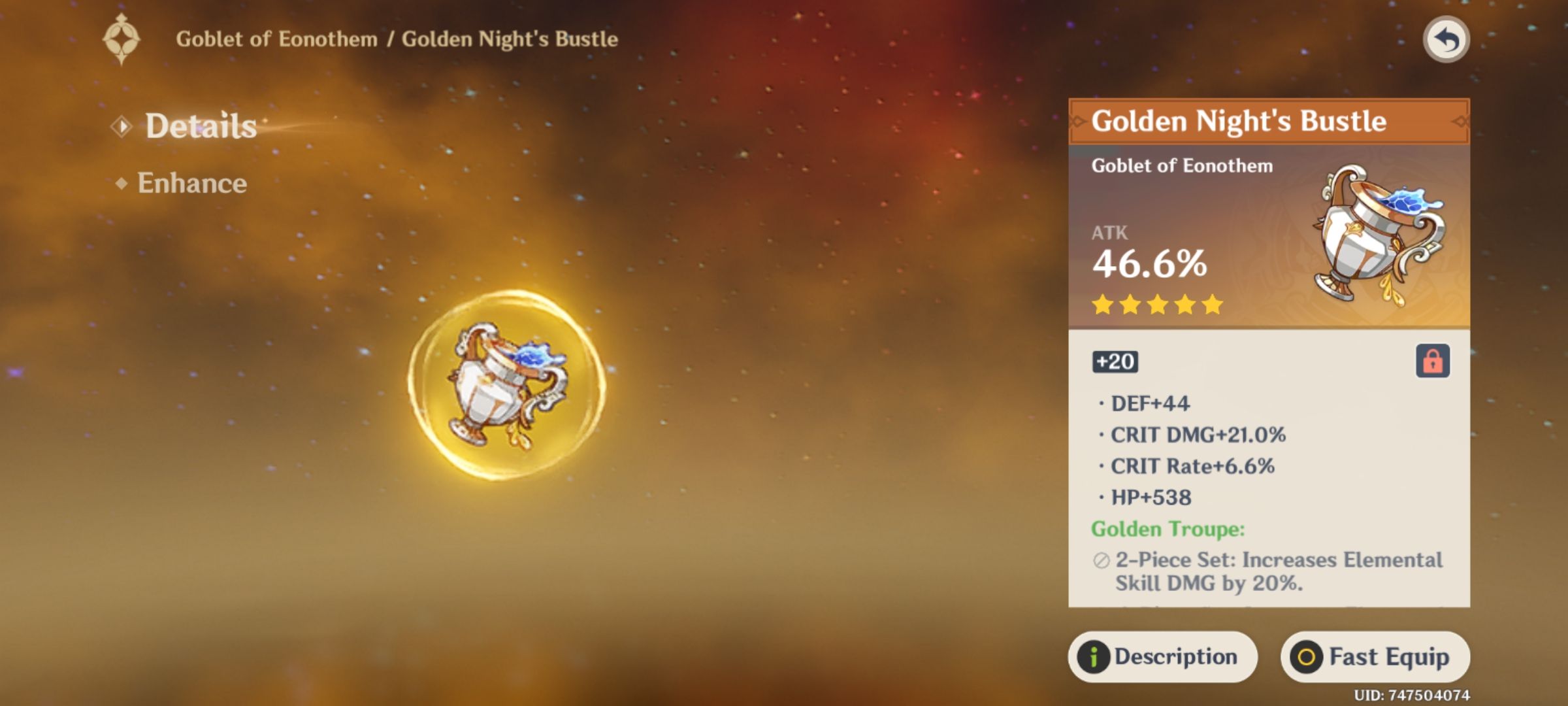 my second piece of Golden Troupe Genshin Impact | HoYoLAB