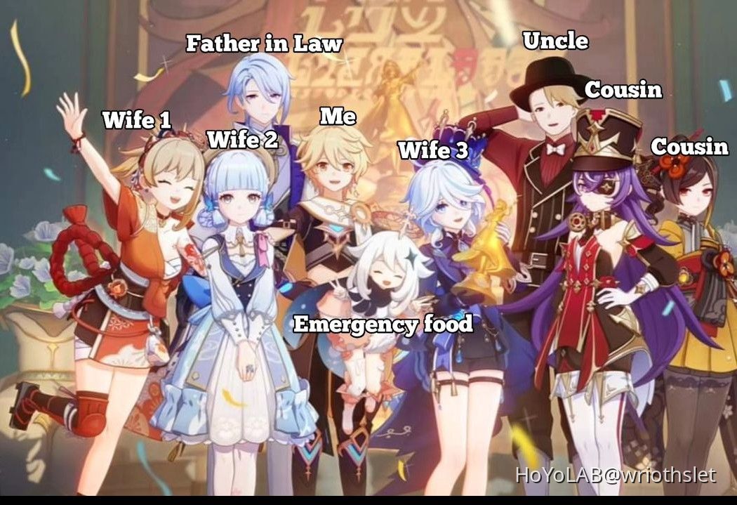 Aether harem 🤧🤧I mean his family 🥹 This event is really good ...
