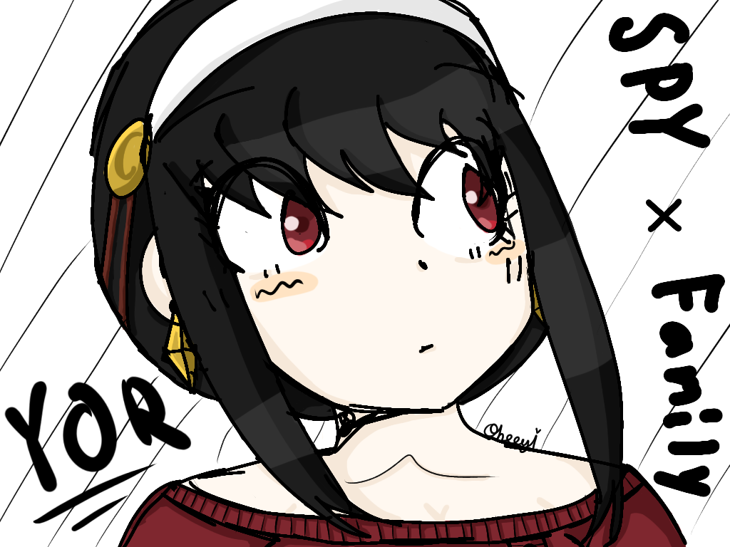 Yor Forger, Fan Art in a more cartoony style. | HoYoLAB