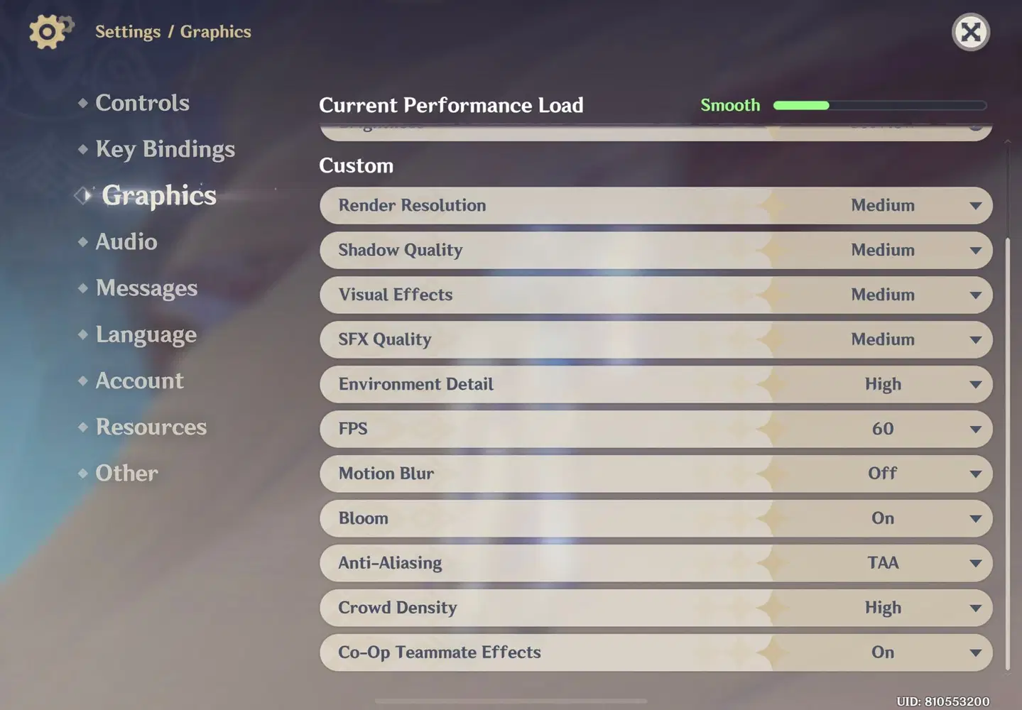ipad graphics settings