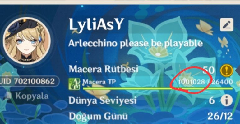 Doğum günümle beraber 1m ekstra xp mihoyo ödülümü ver banaa Genshin Impact | HoYoLAB