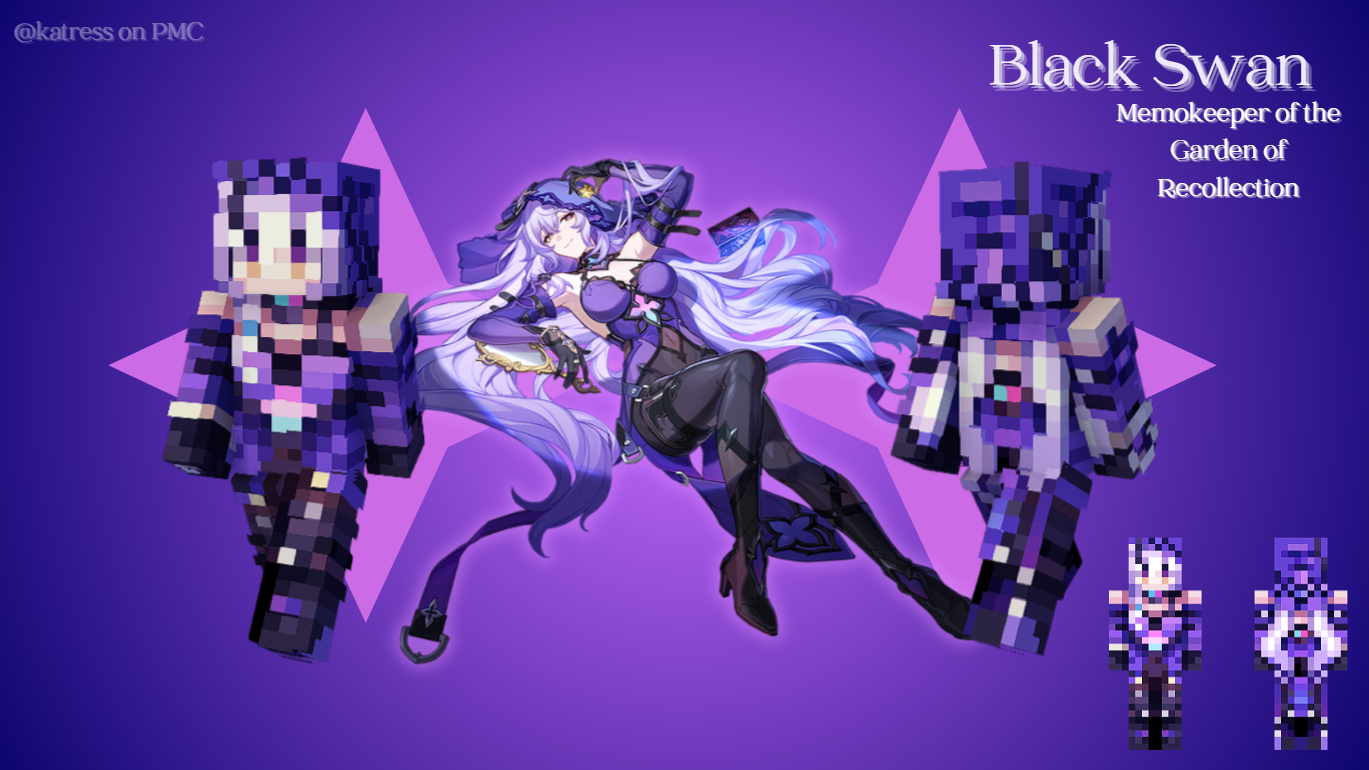 Black Swan Minecraft skin! [ ~ Black Swan ] Honkai: Star Rail | HoYoLAB