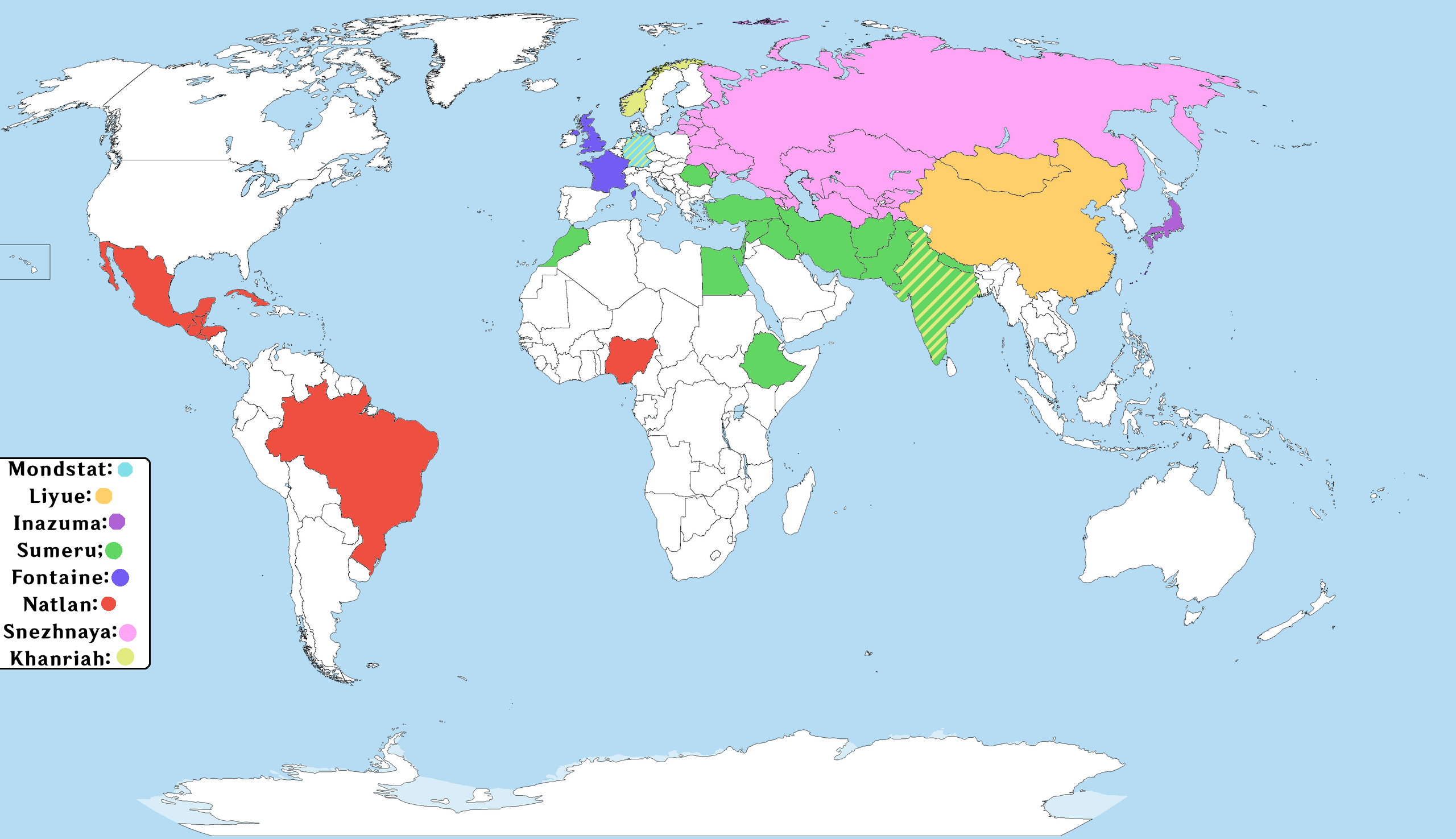 What Teyvat would like like on the world map Genshin Impact | HoYoLAB