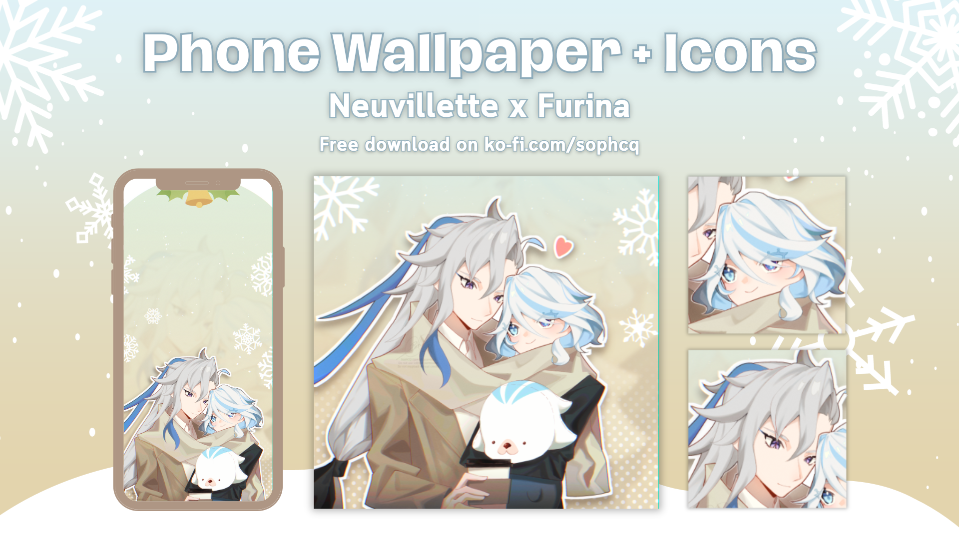 Neuvillette x Furina Wallpaper + Icons Genshin Impact | HoYoLAB